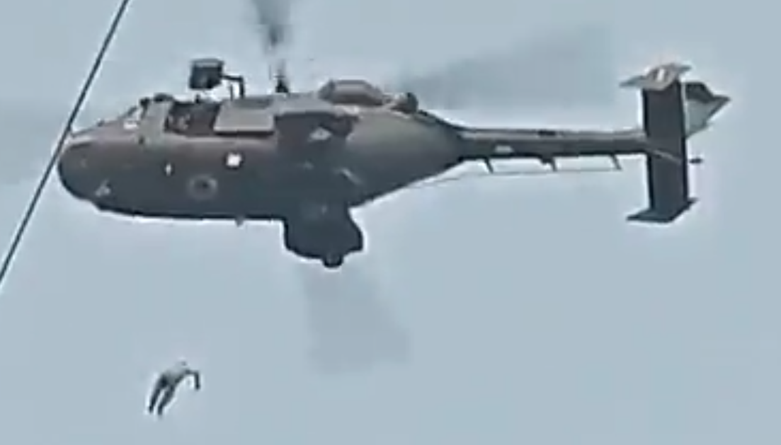 Man Falls From Helicopter During Doomed Ropeway Accident Rescue Mission ...